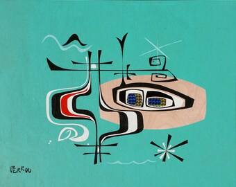 Art by George Perrou by TheAtomicNest on Etsy