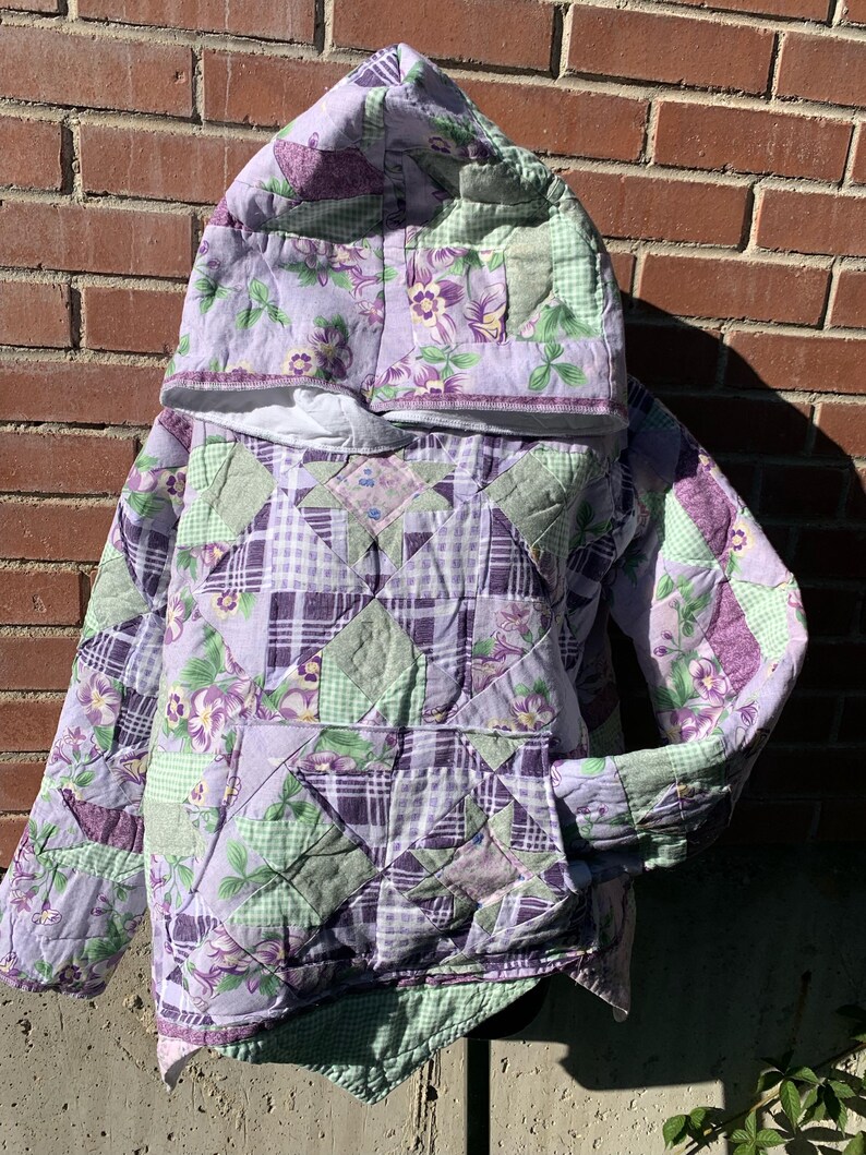 Handmade Quilt Pullover Hoodie - Etsy