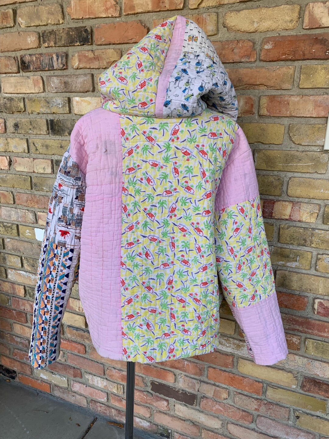 Handmade Vintage 1950's Quilt Hoodie Pullover - Etsy