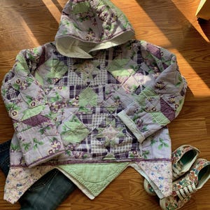 Handmade Quilt Pullover Hoodie - Etsy