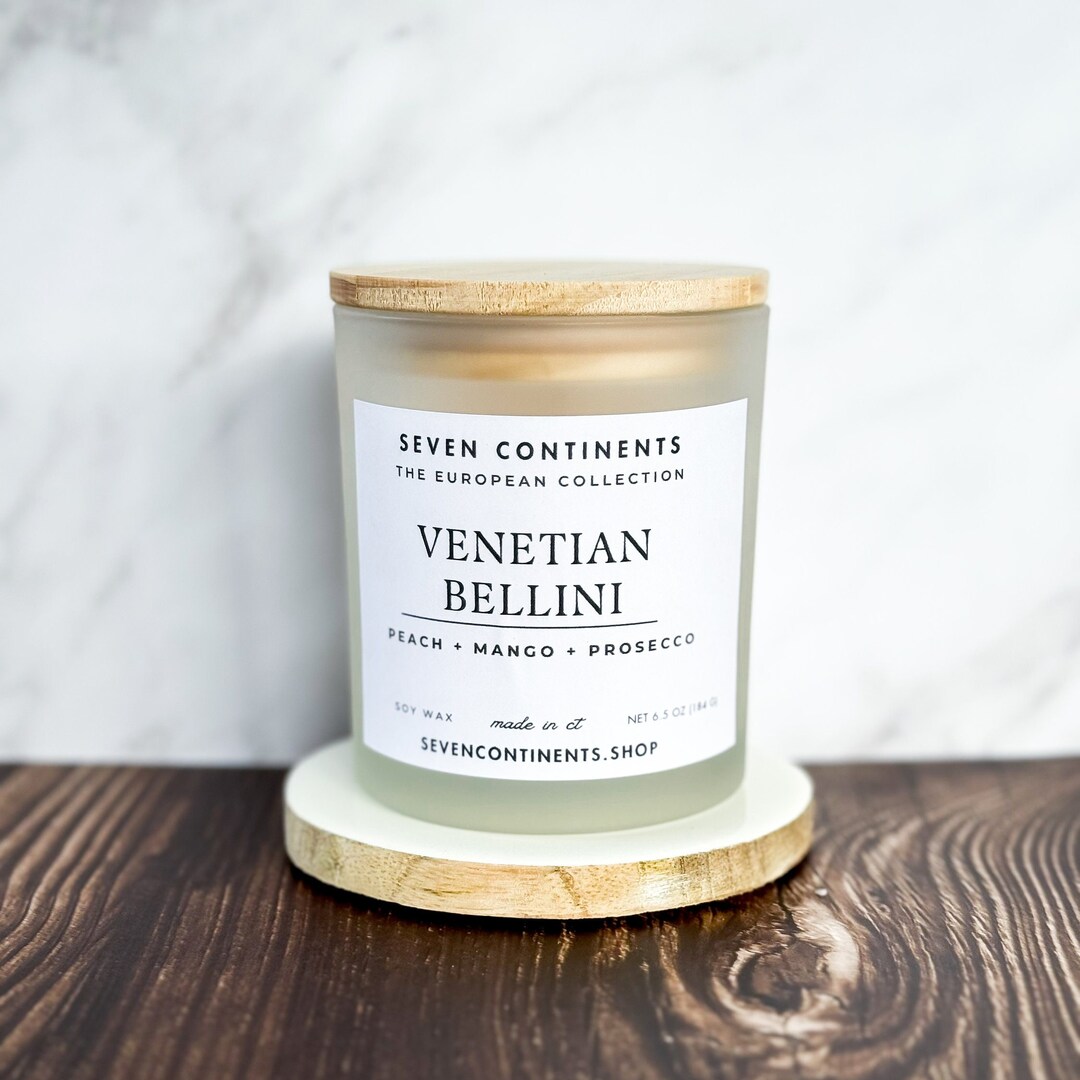 Venetian Bellini Candle | Italy Scented Candle, Peach Bellini Candle ...