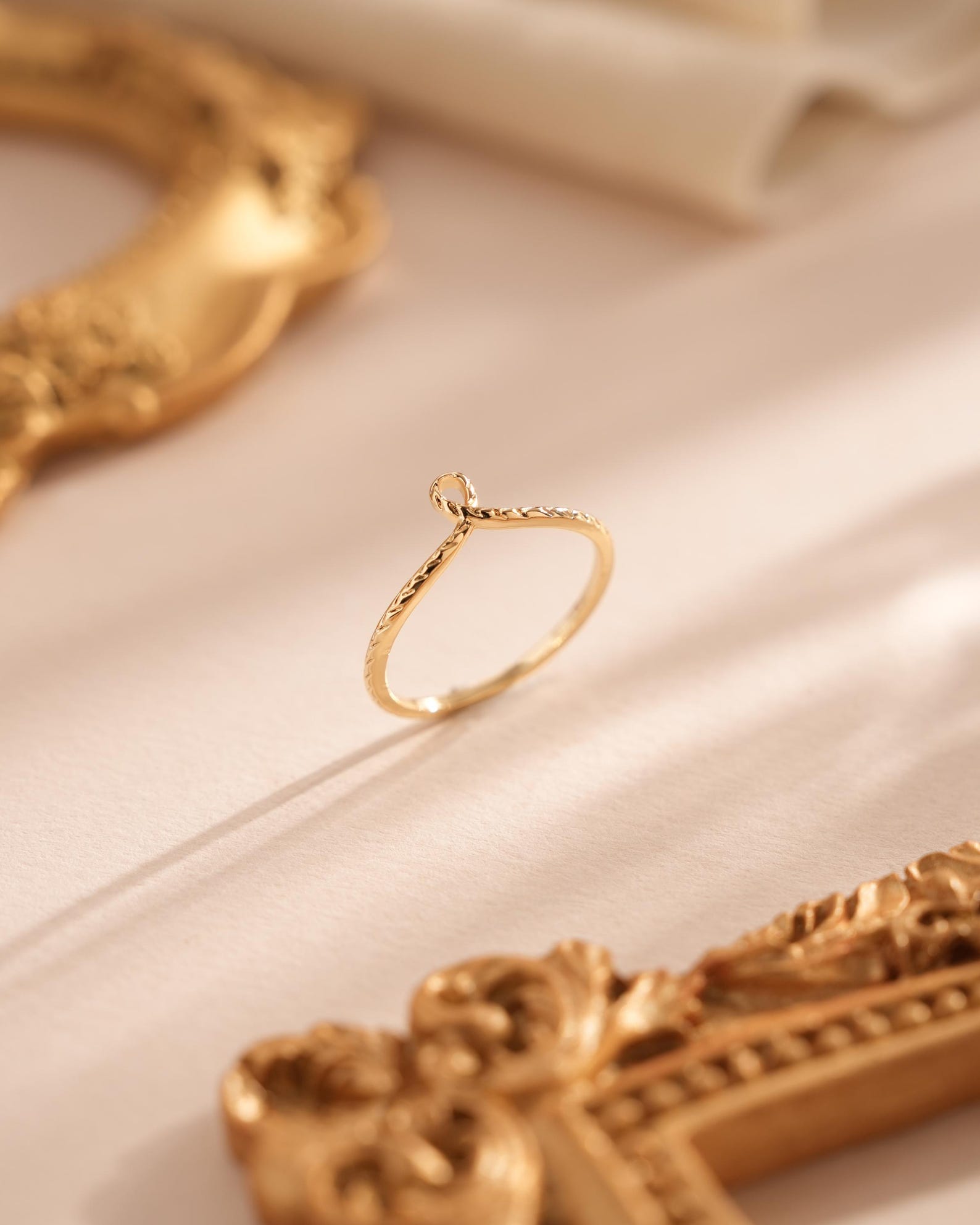 18k Twisted V Ring: Sterling Silver Chevron Wishbone Ring - Etsy