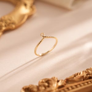 18k Twisted V Ring: Sterling Silver Chevron Wishbone Ring - Etsy