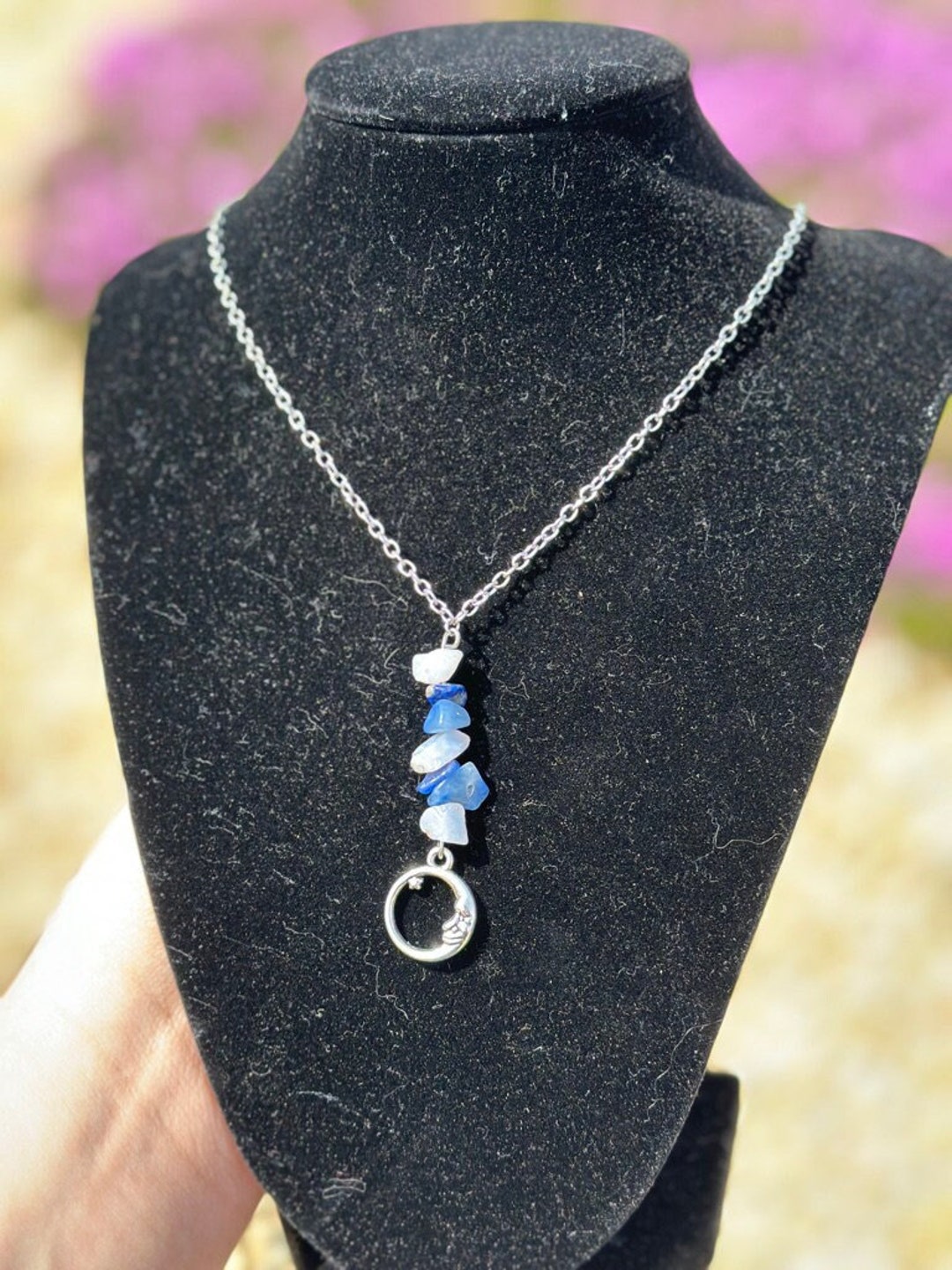Blue Moon Crystal Necklace - Etsy