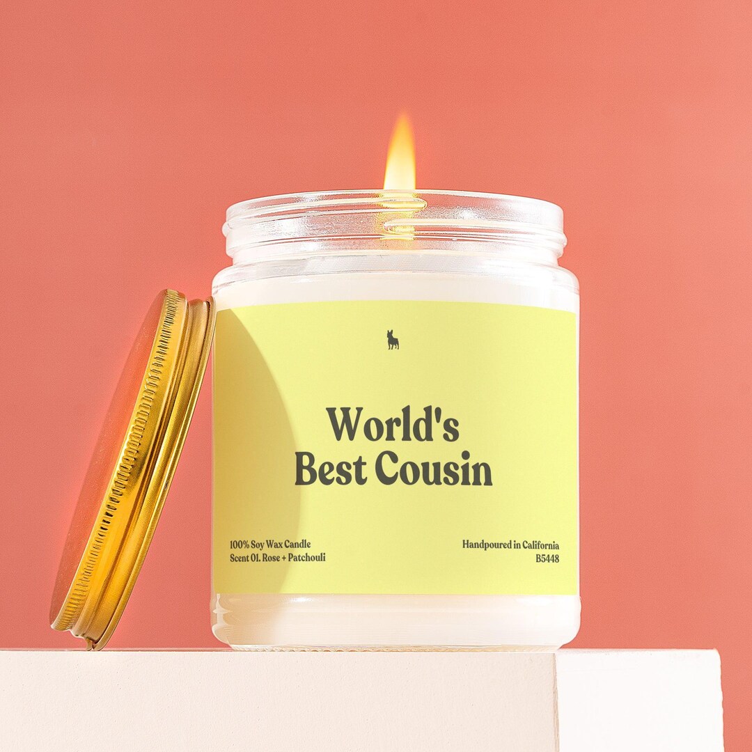 Cousin Gift Box Worlds Best Cousin Candle Family Relative Best Cousin ...