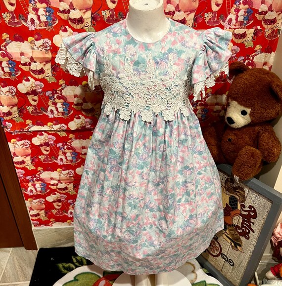 6/6X Floral Sarah Kent Dress 1990s - Gem
