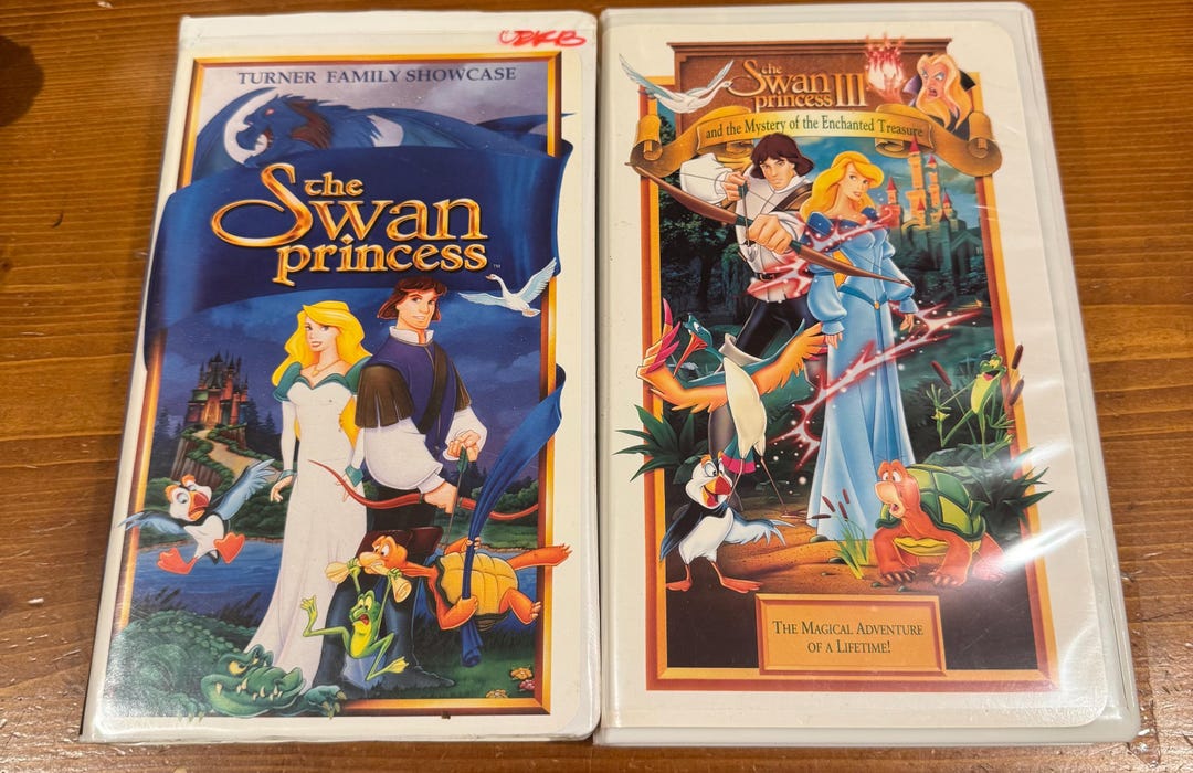 The Swan Princess & III VHS Tapes: 90s Animated Fantasy Movies - Etsy