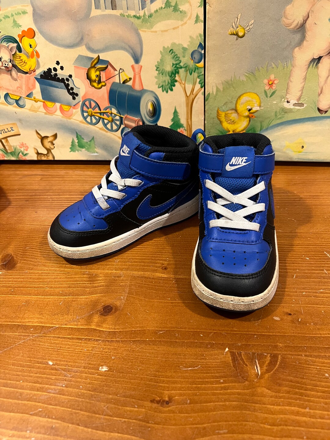 8C Toddler Nikes Blue and Black - Etsy