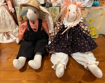 Mccall's 3760. Stuffed Bunnies Pattern. Vintage 1988 country Bunny ...