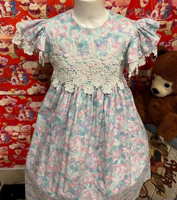 6/6X Floral Sarah Kent Dress 1990s - Gem
