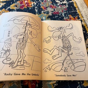 Rocky and Bullwinkle Coloring Books - Etsy