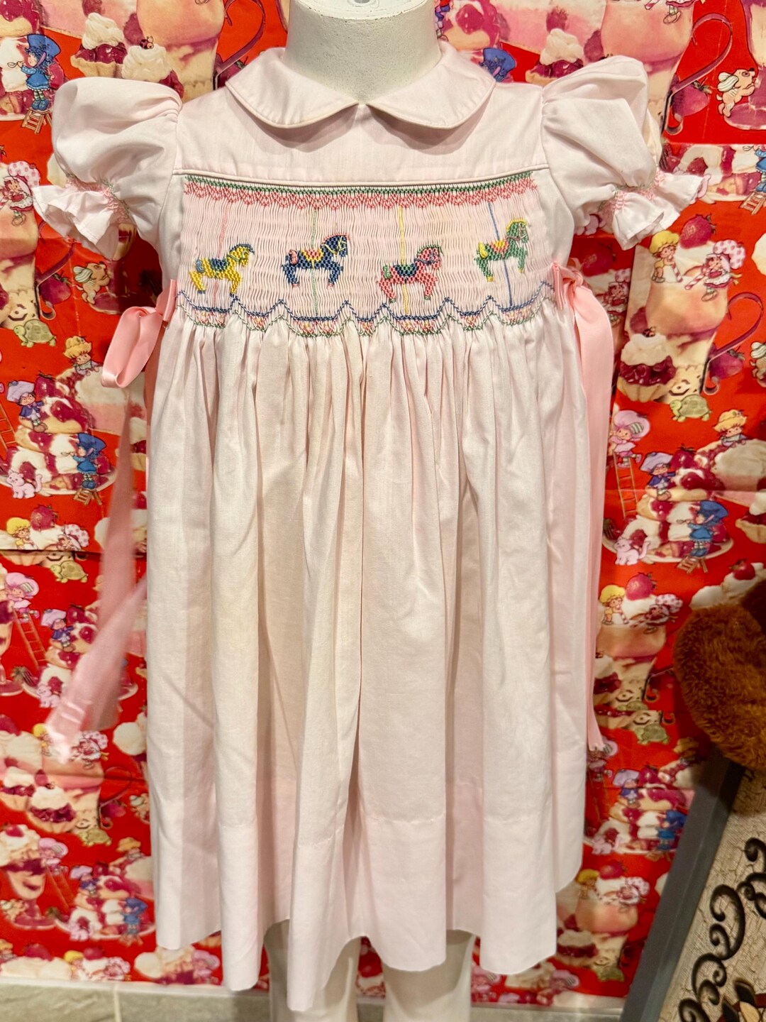 3T Vintage Smocked Carousel Dress - Etsy