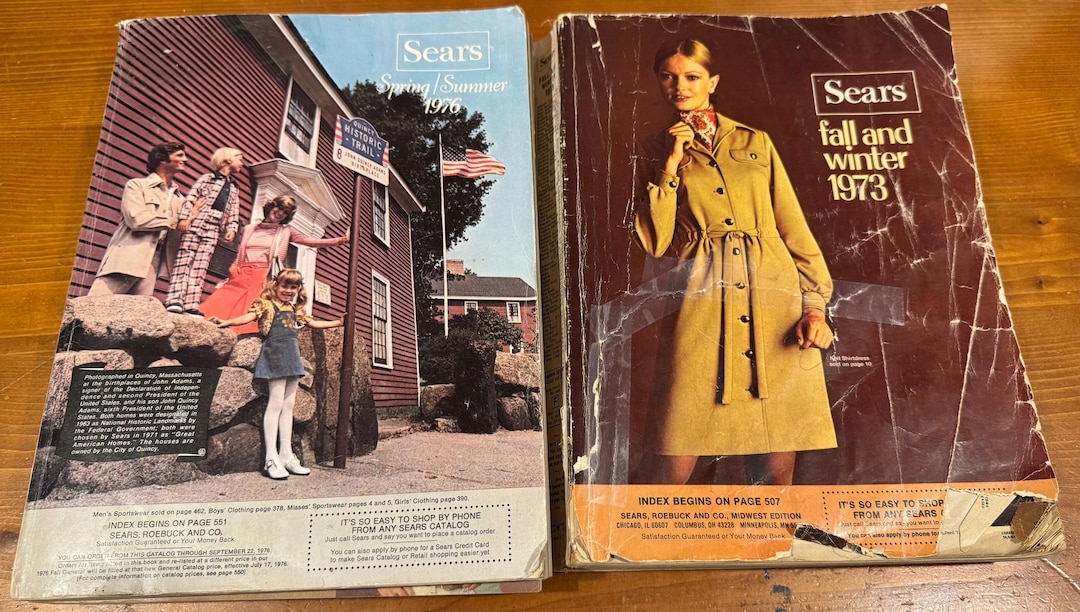 Vintage Sears Catalog Pair 1973 Fall/winter + 1976 Spring/summer - Etsy