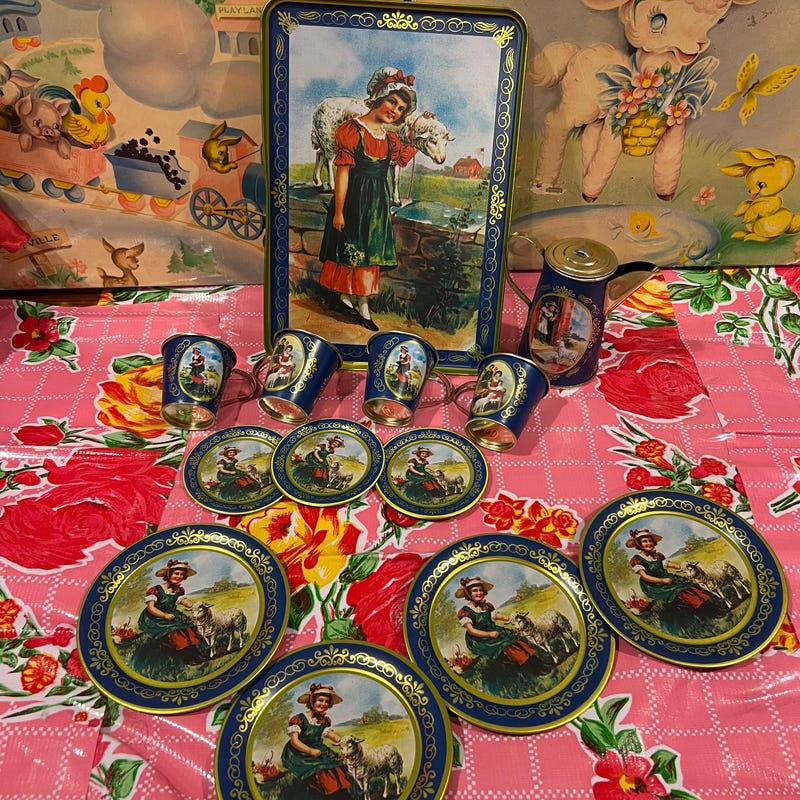 Tin Tea Set - Etsy