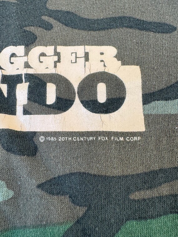 1985 Schwarzenegger Commando Camo Movie Promo Tee Adu… - Gem