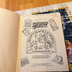 Snap Crackle and Pop Coloring Books - Etsy
