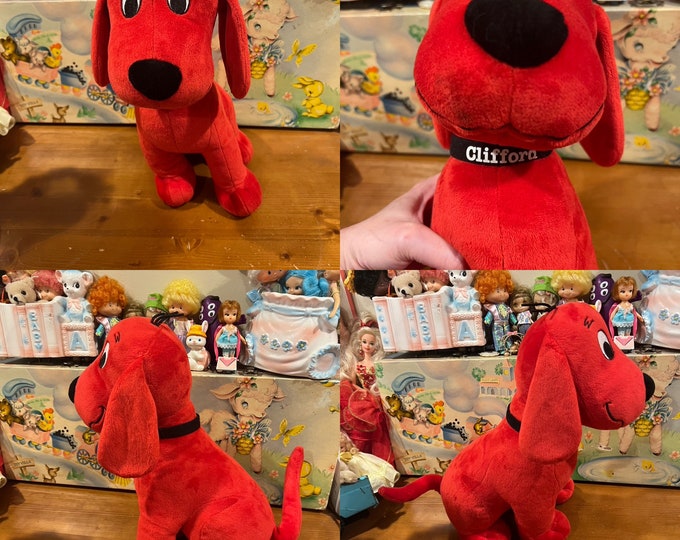 Clifford the Big Red Dog Firefighter Fireman 5.5 Large Soft Plastic ...