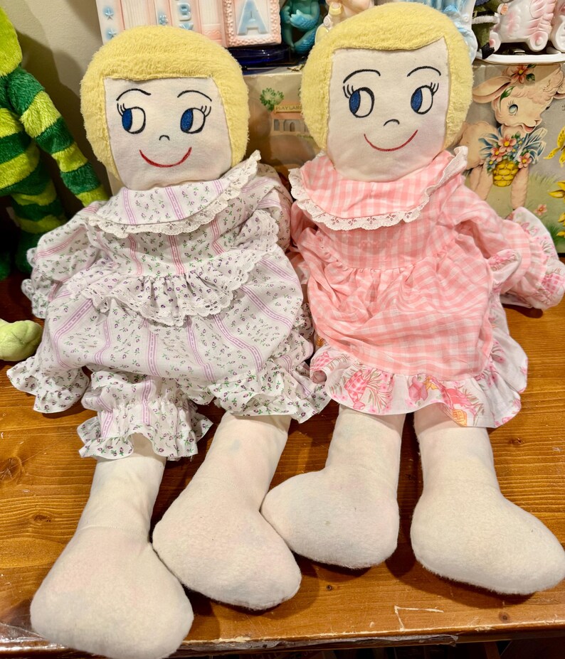 Vintage Rag Dolls 1980s Handmade - Etsy