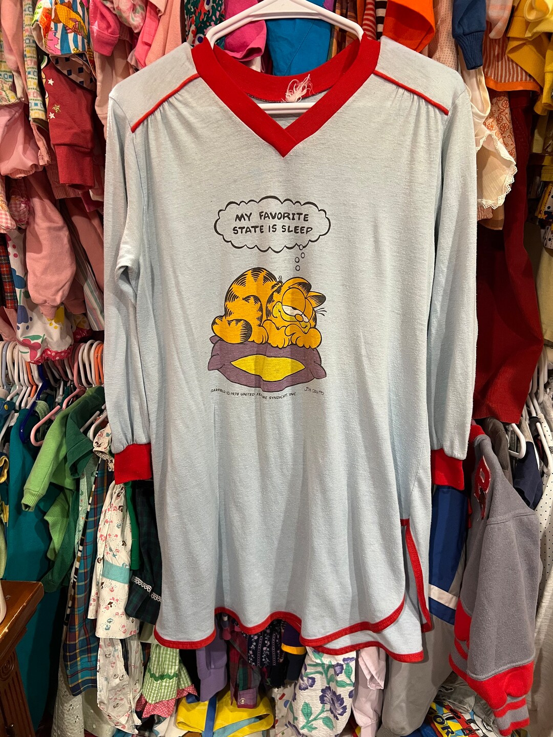 Women's Medium Garfield Nightgown - Etsy