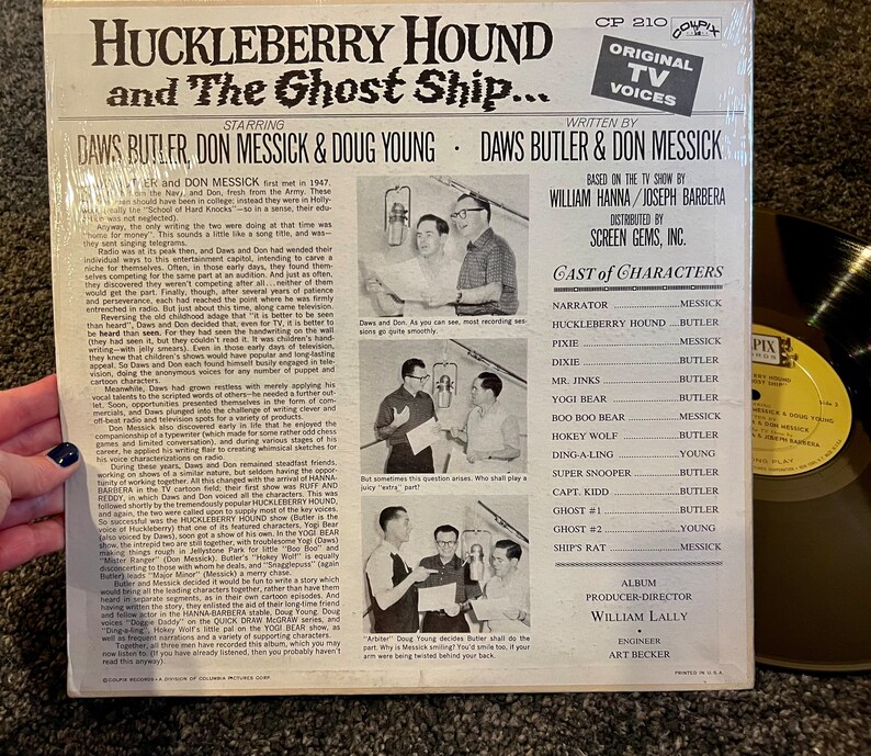 Huckleberry Hound and the Ghost Ship Record - Etsy