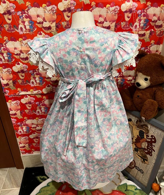 6/6X Floral Sarah Kent Dress 1990s - Gem