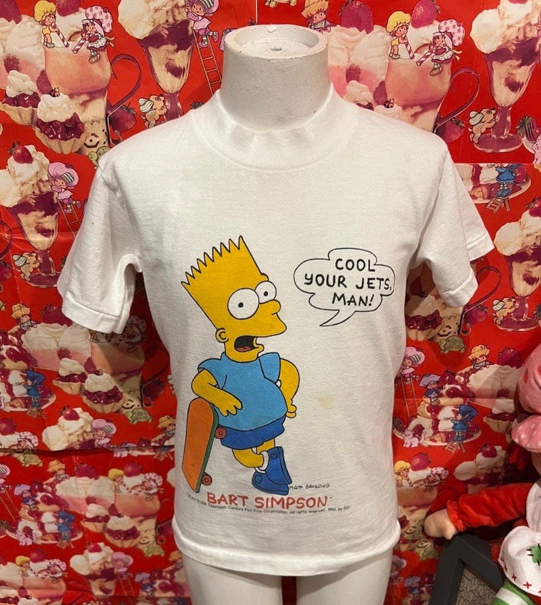 6/7 Bart Simpson Tee 90s True Vintage - Etsy