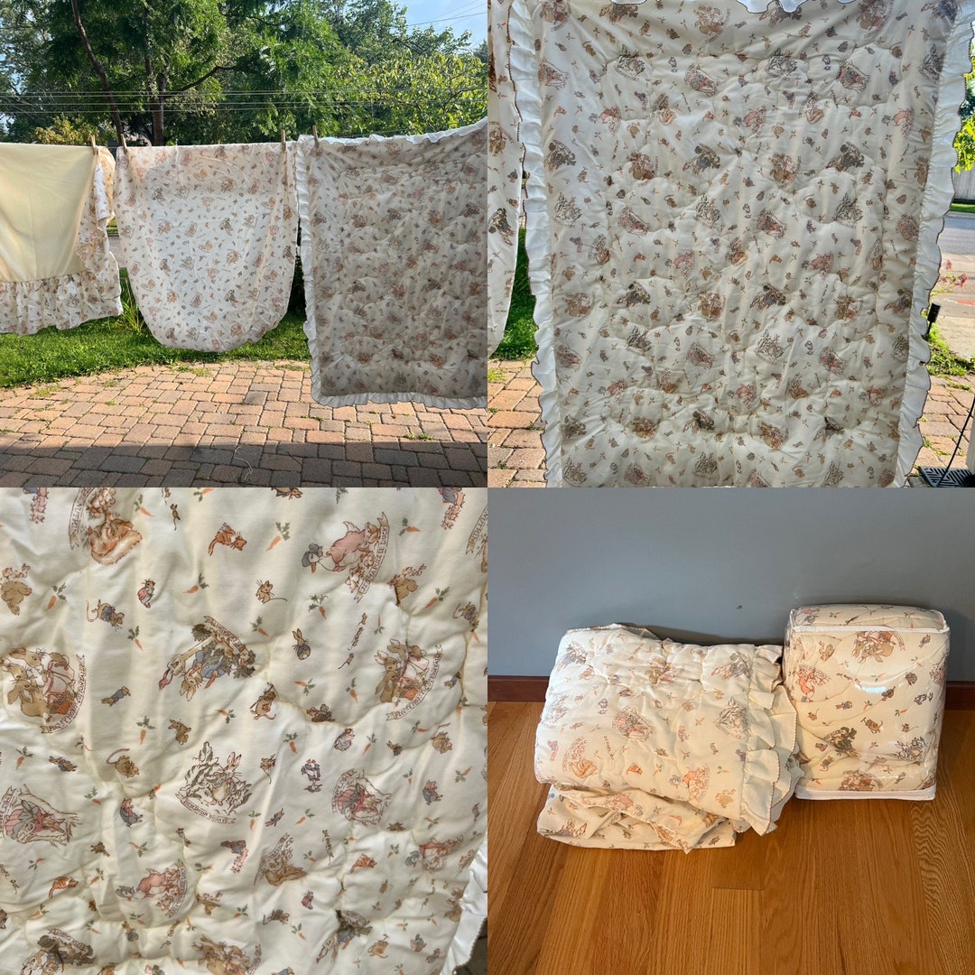 Vintage Beatrix Potter Crib Bedding Set - Etsy