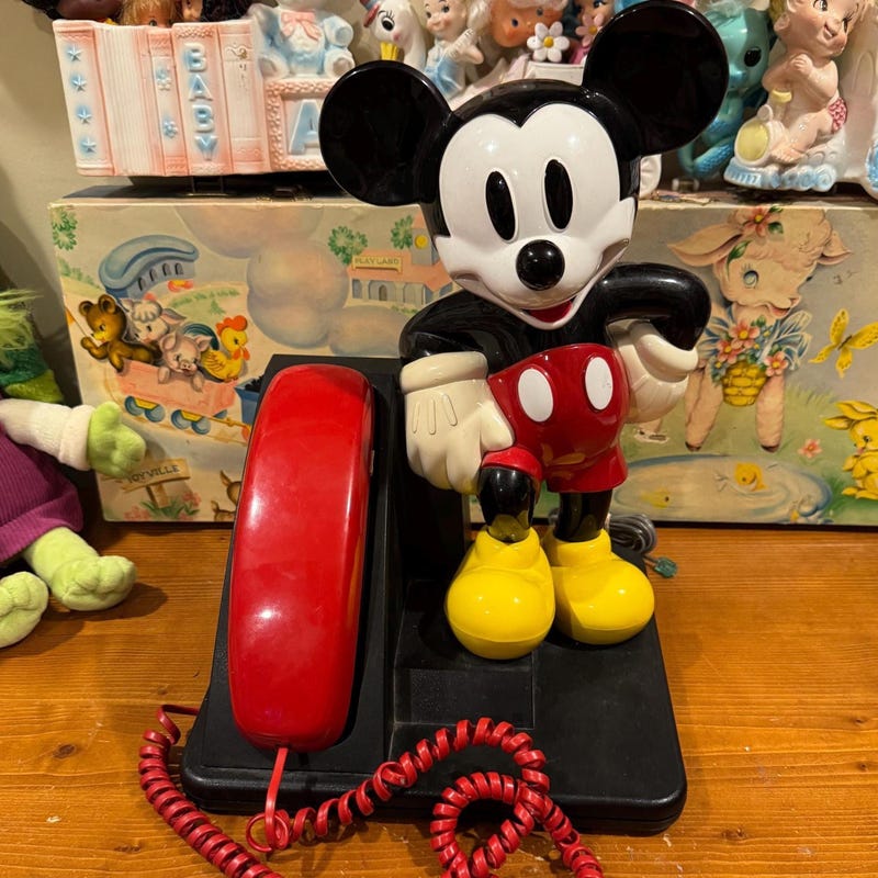 Mickey Mouse Telephone - Etsy