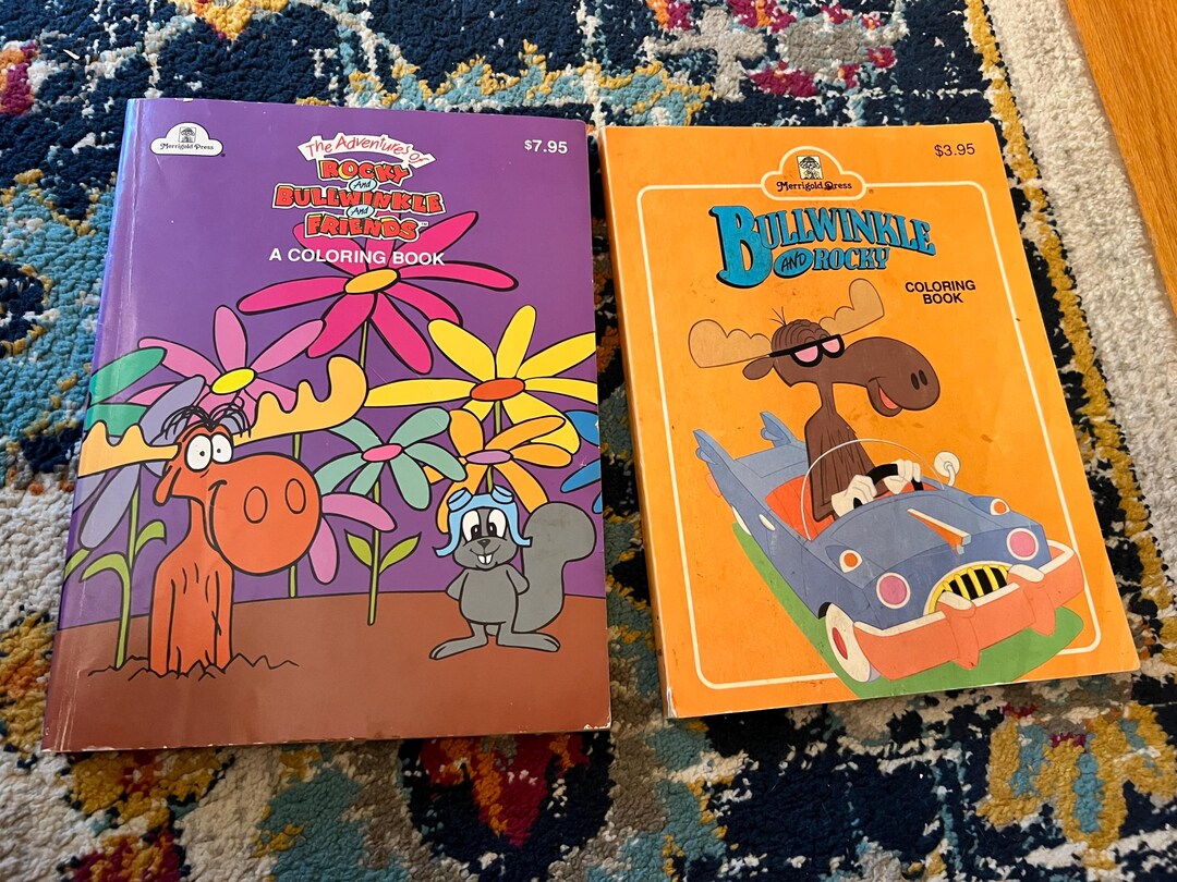 Rocky and Bullwinkle Coloring Books - Etsy
