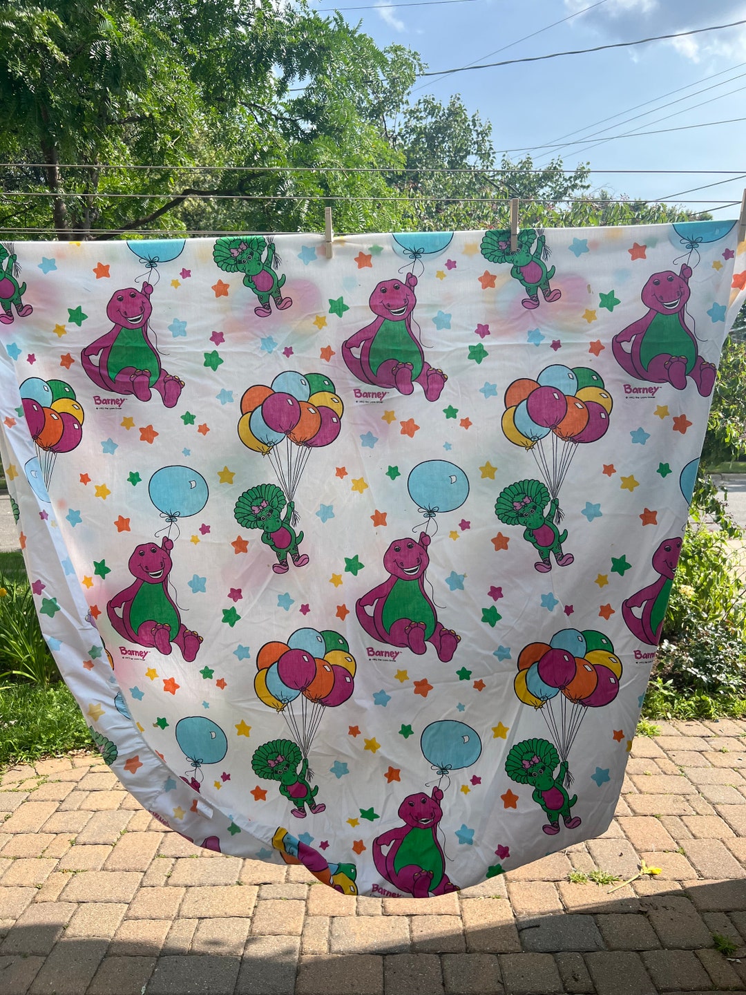 Barney Fitted Twin Sheet - Etsy