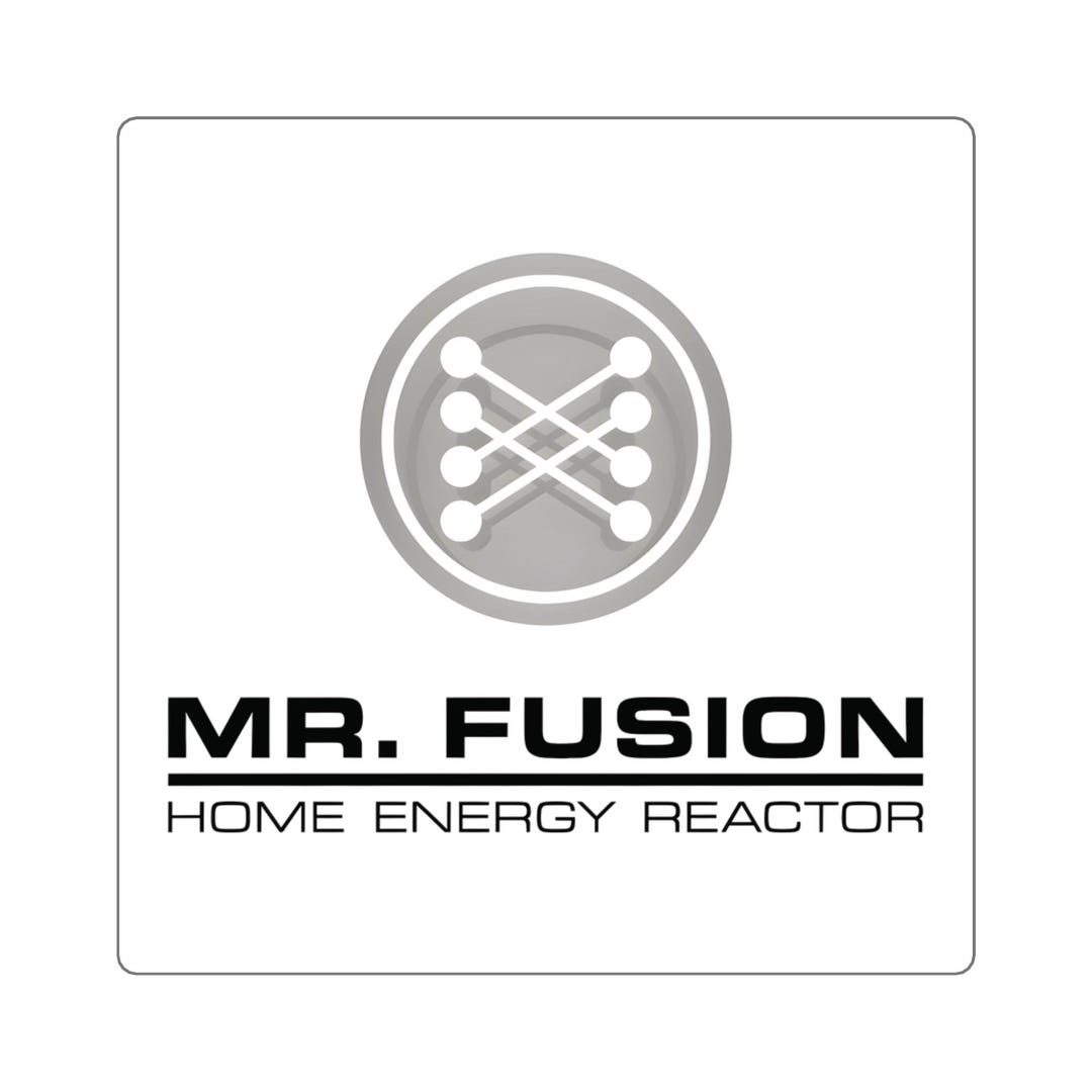 Mr. Fusion Sticker, Back to the Future Vinyl Decal (BLACK LETTERING) - Etsy