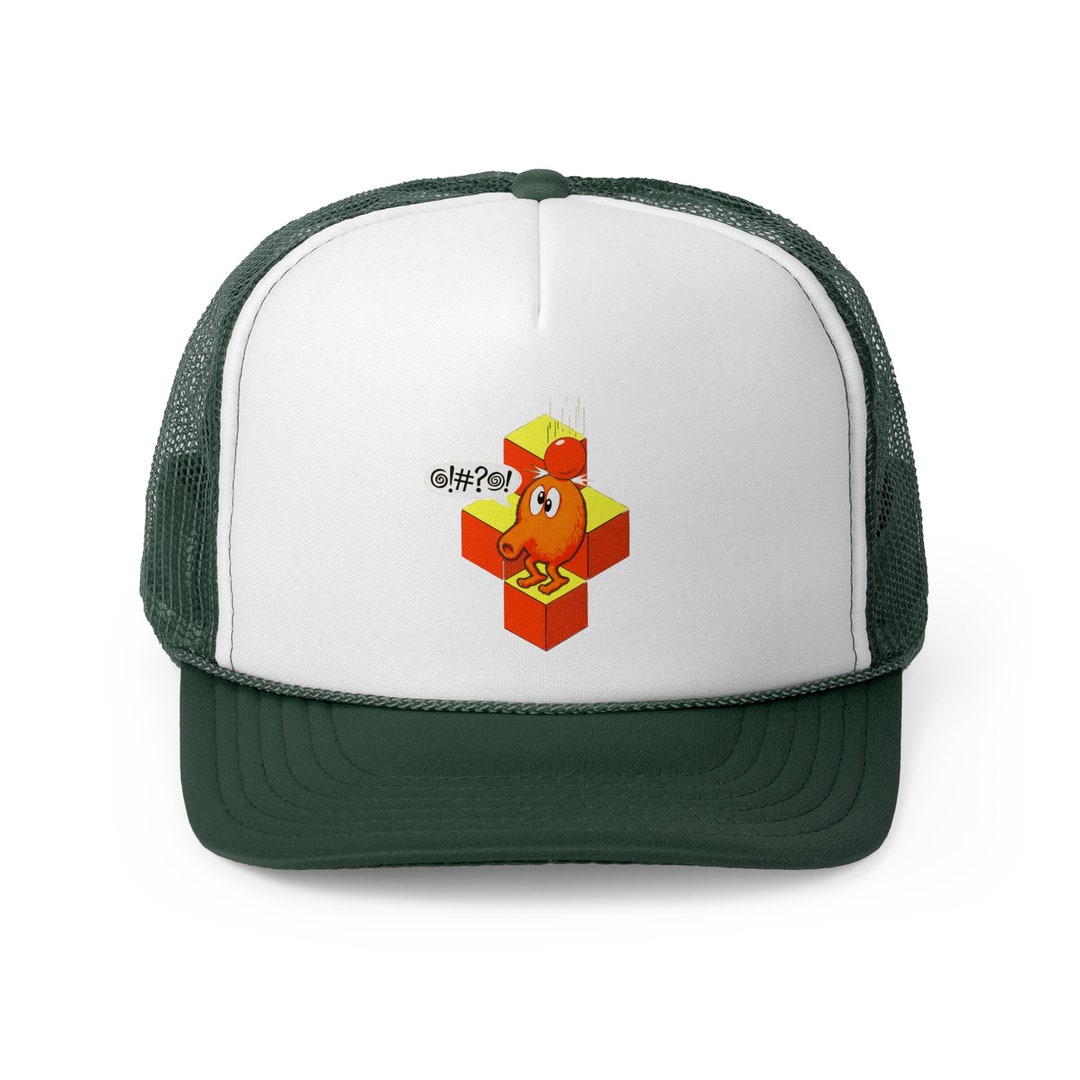 Q*bert - Classic 80s Video Game Character - Orange, Yellow, Red Logo ...
