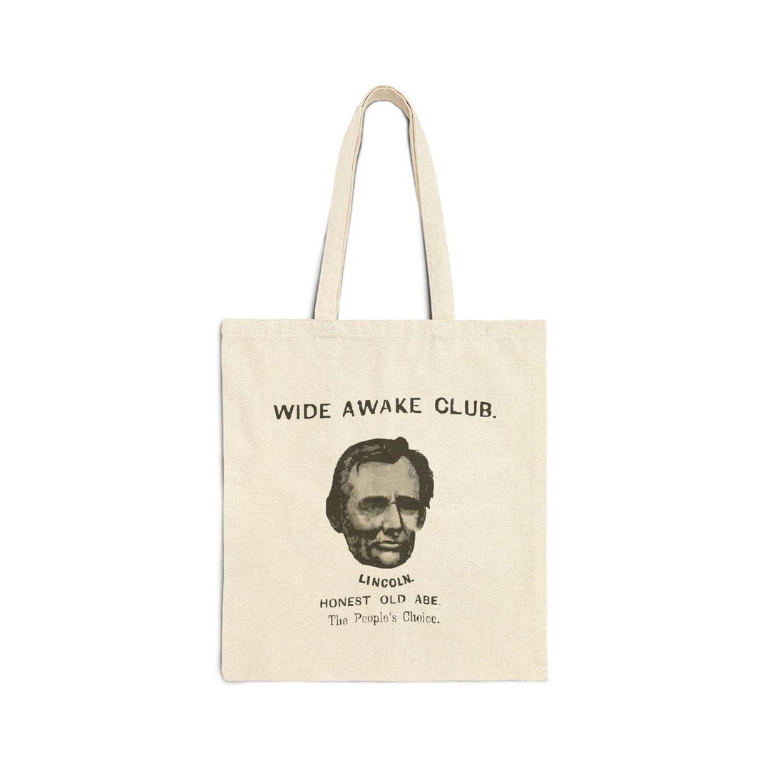 Vintage Abraham Lincoln Election Banner Cotton Canvas Tote Bag - Wide ...