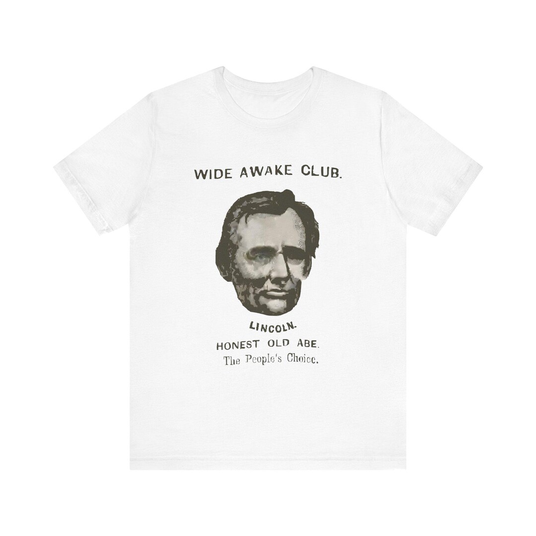 Wide Awake Club - Vintage 1860s Lincoln Election Poster - Unisex Jersey ...
