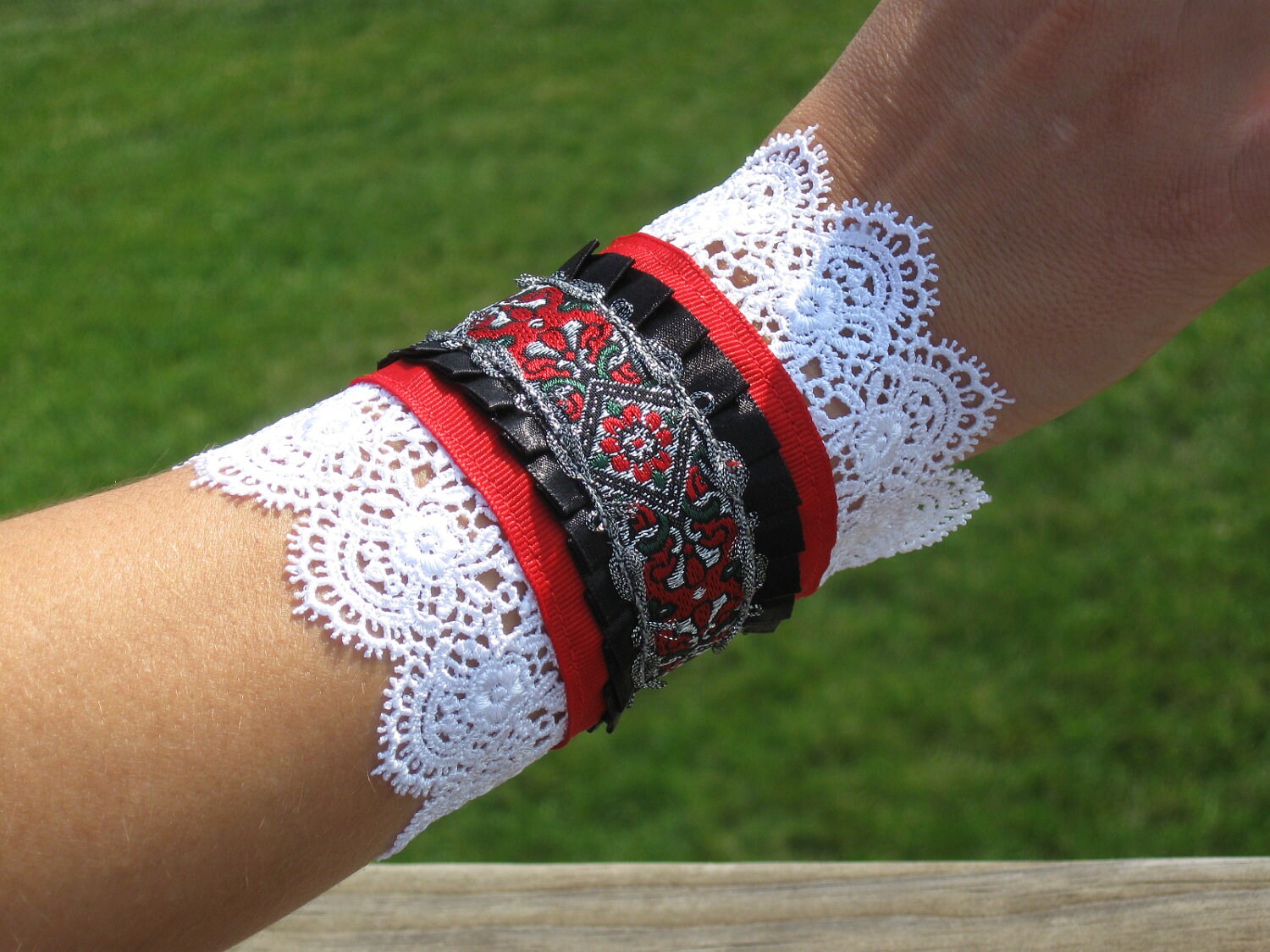 Love Bite Ribbon Cuff Bracelet - Etsy