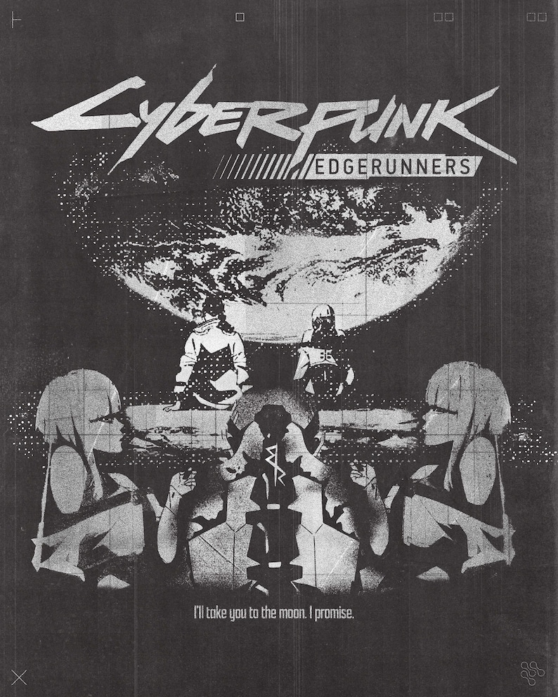 Cyberpunk Edgerunners Grunge Poster - Etsy