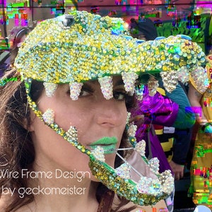 Alligator/crocodile Headdress Wire Frame Design - Custom Made/unique ...