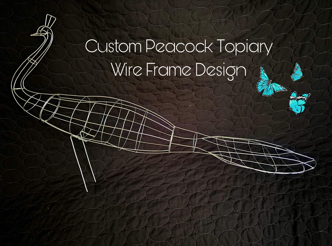 36" High Custom Peacock Topiary Wire Frame – Wedding Decor, Floral ...