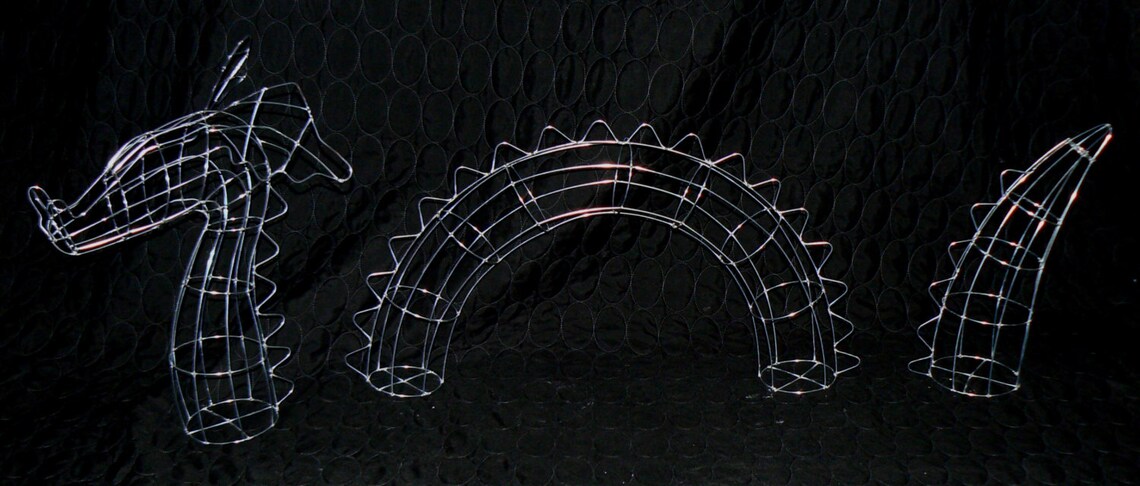 Dragon/sea Serpent Topiary Wire Frame Design 3 Individual - Etsy