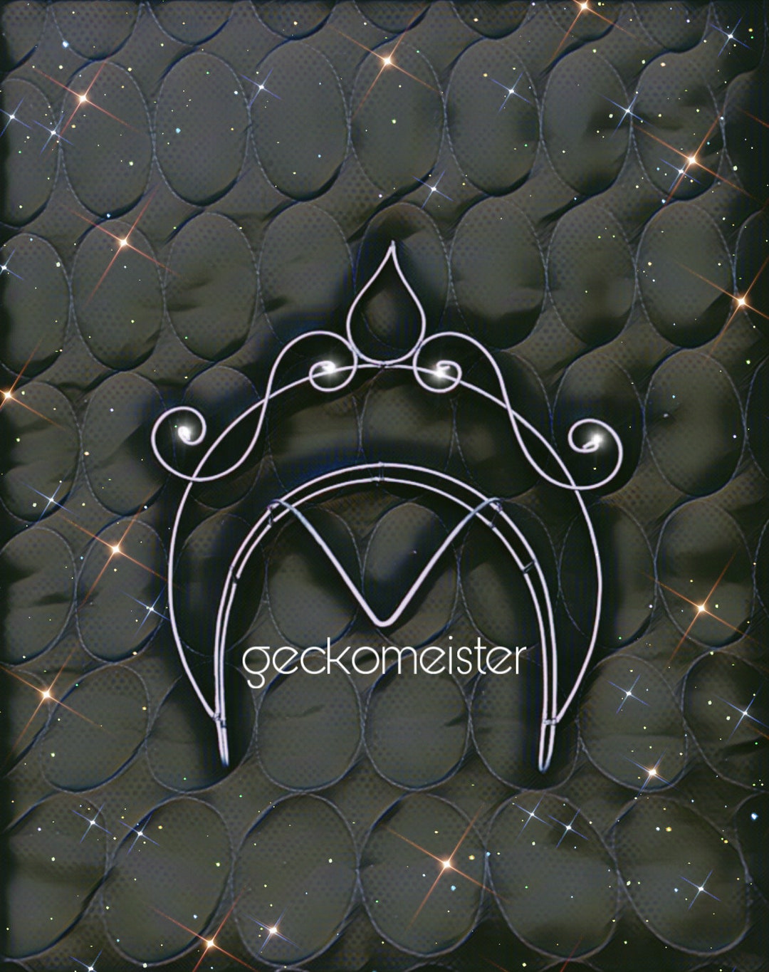 Small Simple Halo Tear-drop With Spirals Headband Wire Frame Design ...