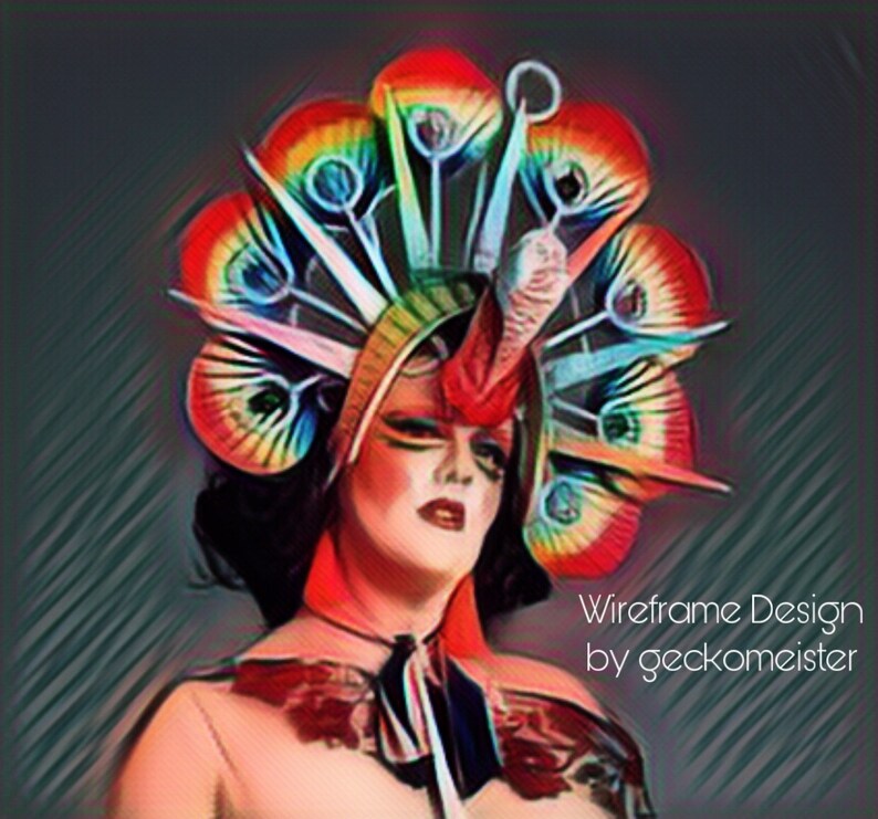 Fantail Circle Headdress Wire Frame Design - Custom Made - Etsy