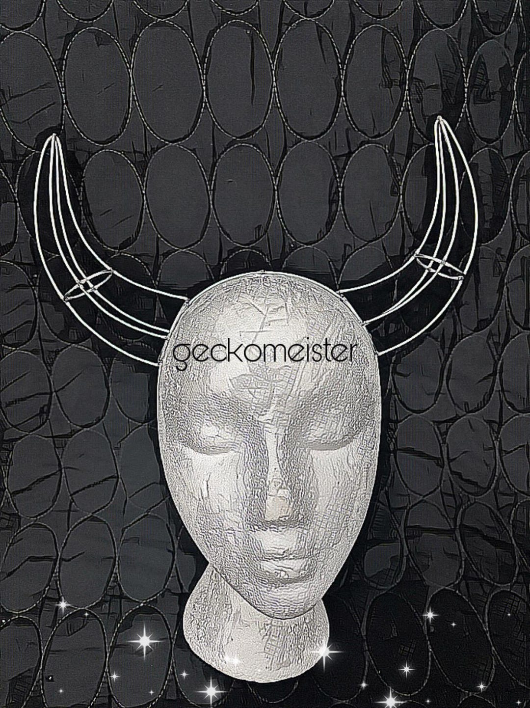 Simple Bull Horn Headdress Wire Frame Design (with Front/rear Support ...