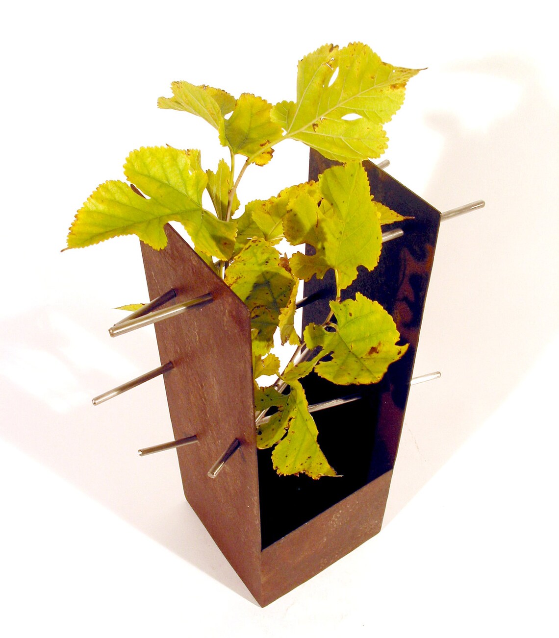 Pierce Modern Steel Vase No. 1 With Rust Patina - Etsy