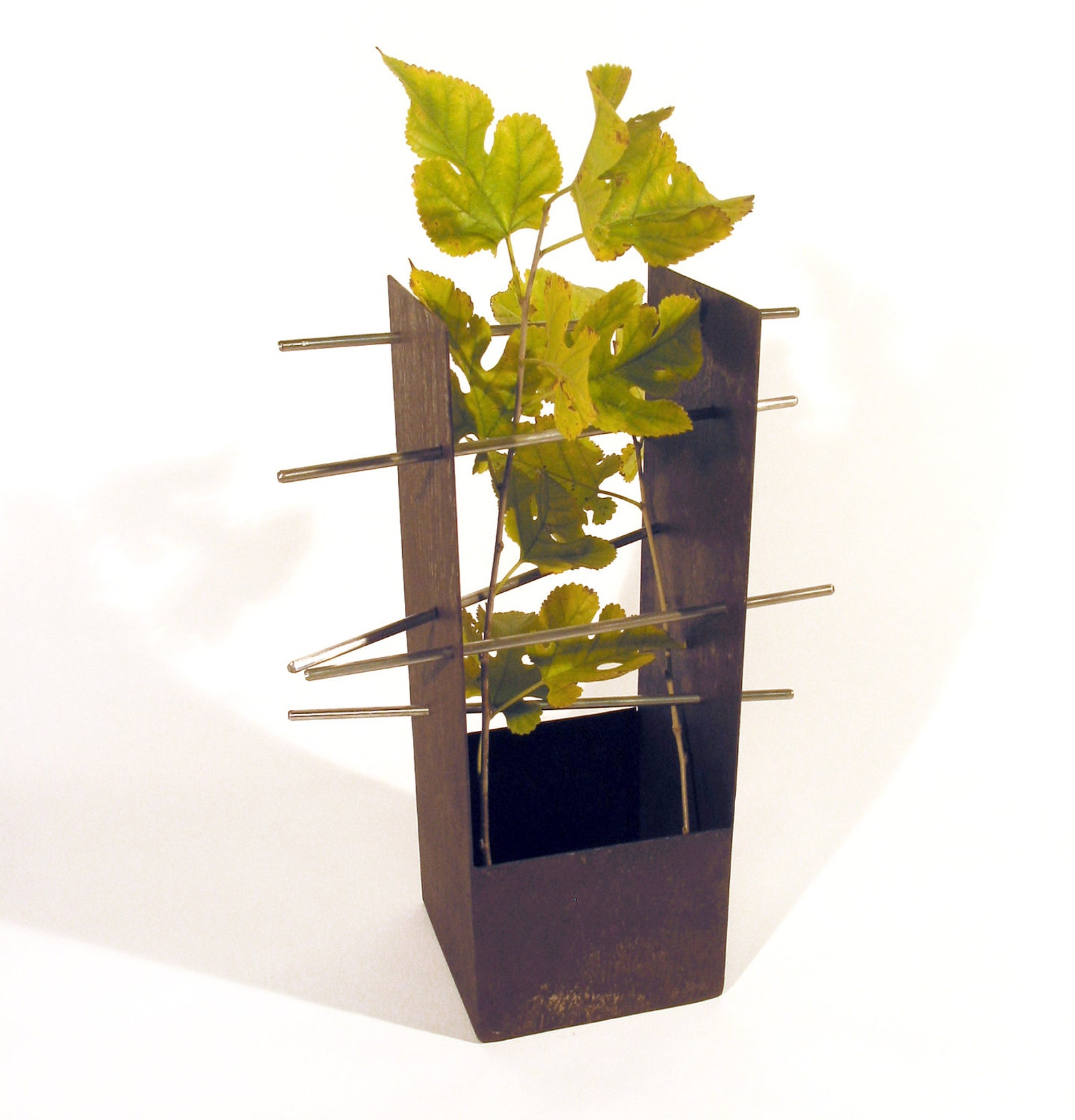 Pierce Modern Steel Vase No. 1 With Rust Patina - Etsy