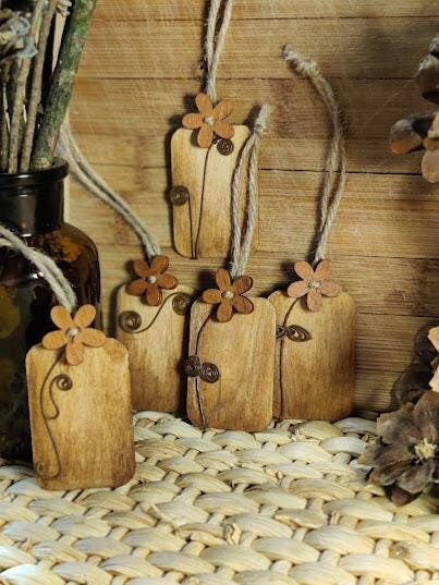 One of a Kind Original Wood Gift Tags Label Wedding Holidays Farmhouse ...