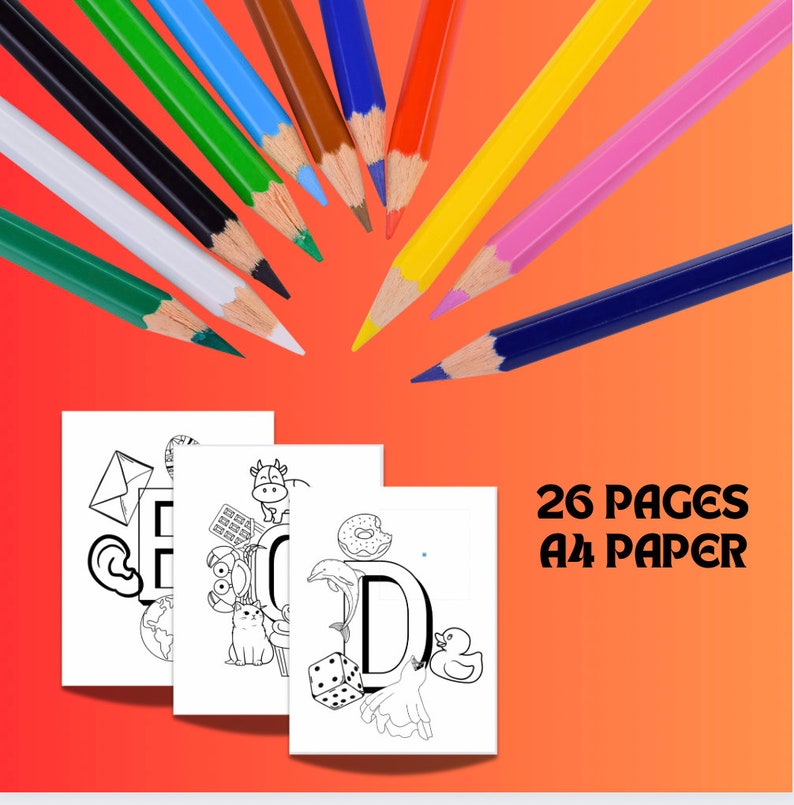 26 Printable Alphabet Coloring Pages Worksheets for Kids: Preschool ...