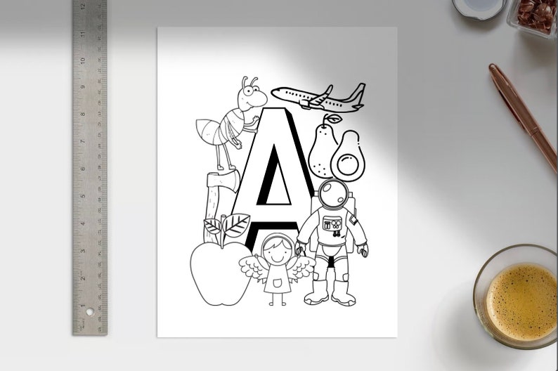 26 Printable Alphabet Coloring Pages Worksheets for Kids: Preschool ...