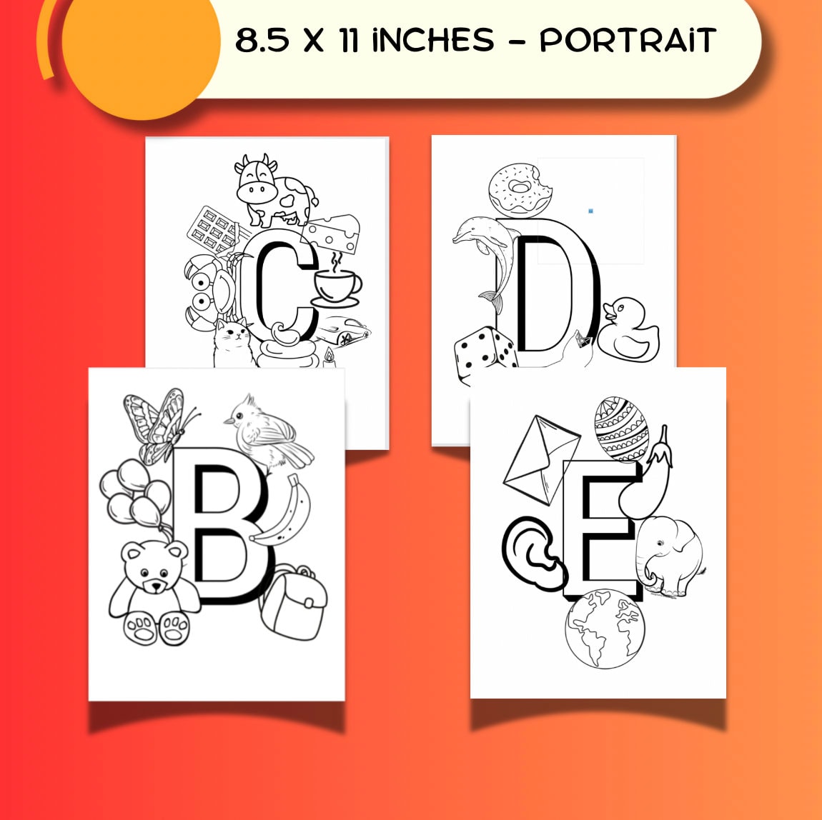 26 Printable Alphabet Coloring Pages Worksheets for Kids: Preschool ...