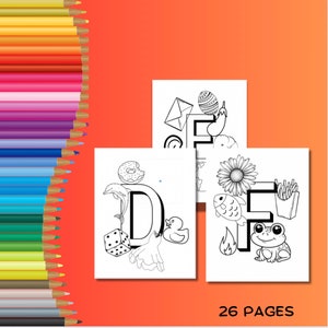 26 Printable Alphabet Coloring Pages Worksheets for Kids: Preschool ...