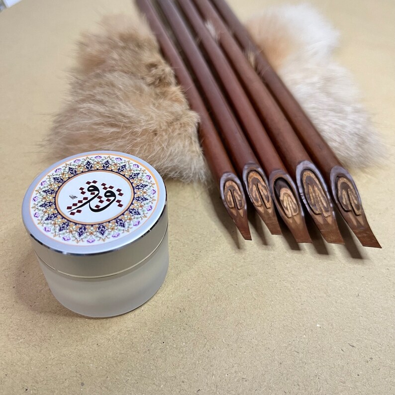 Handam Qalam Pens for Arabic Calligraphy, Reed Bamboo Pens, Ink Tank 5 ...